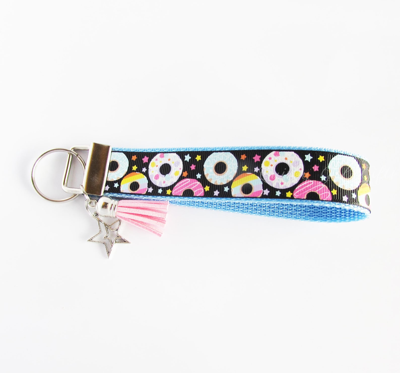 Glittered Donut Key Fob Doughnut Key Fob Wristlet Doughnut - Etsy