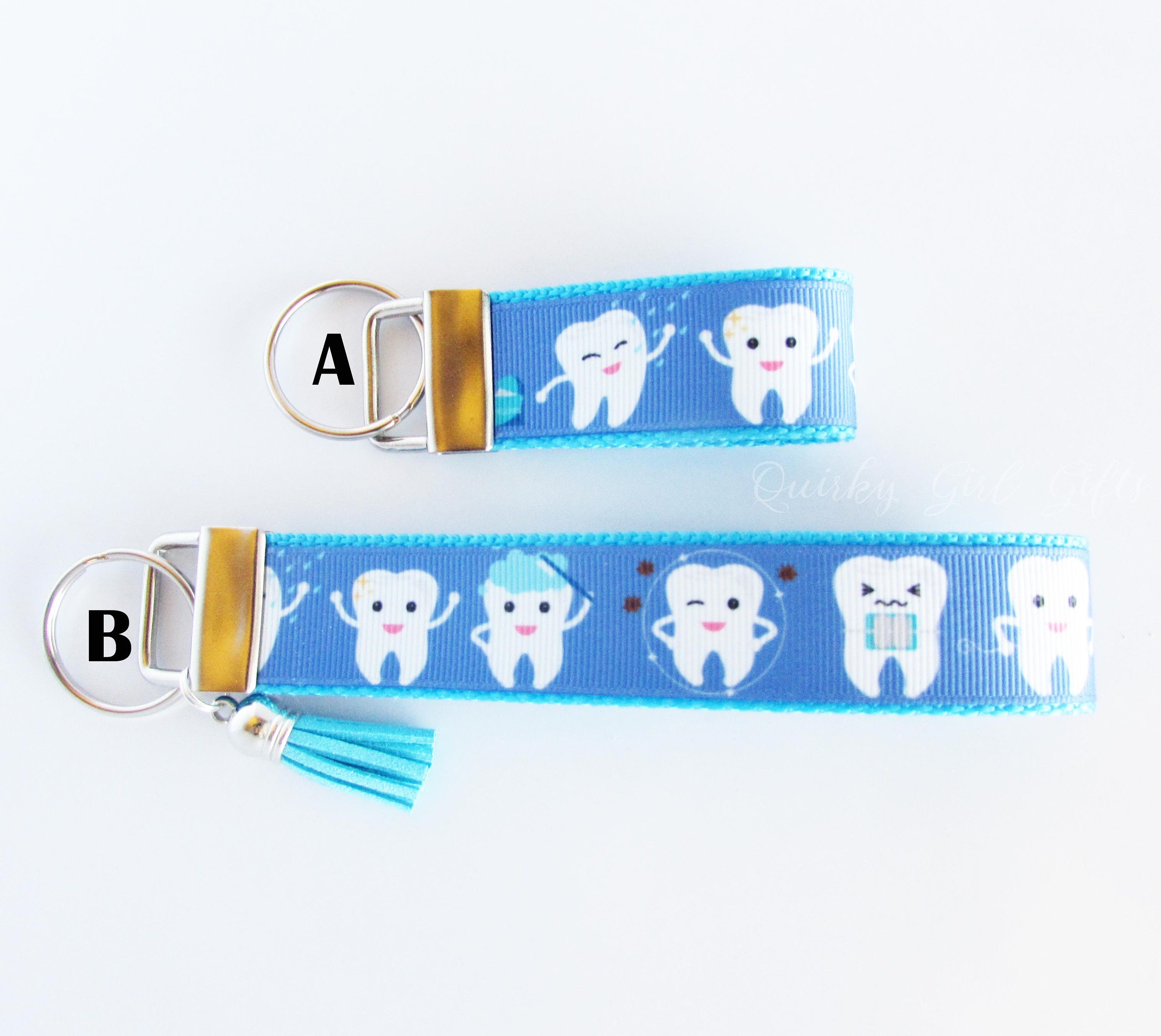 Teeth Key Fob Teeth Keychain Dentist Key Fob Dental | Etsy