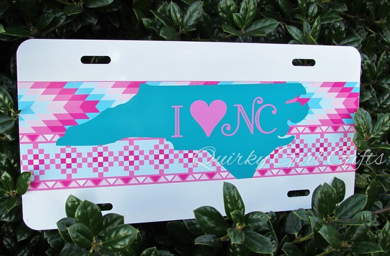 Limited Edition North Carolina I Love NC Car Tag-license - Etsy