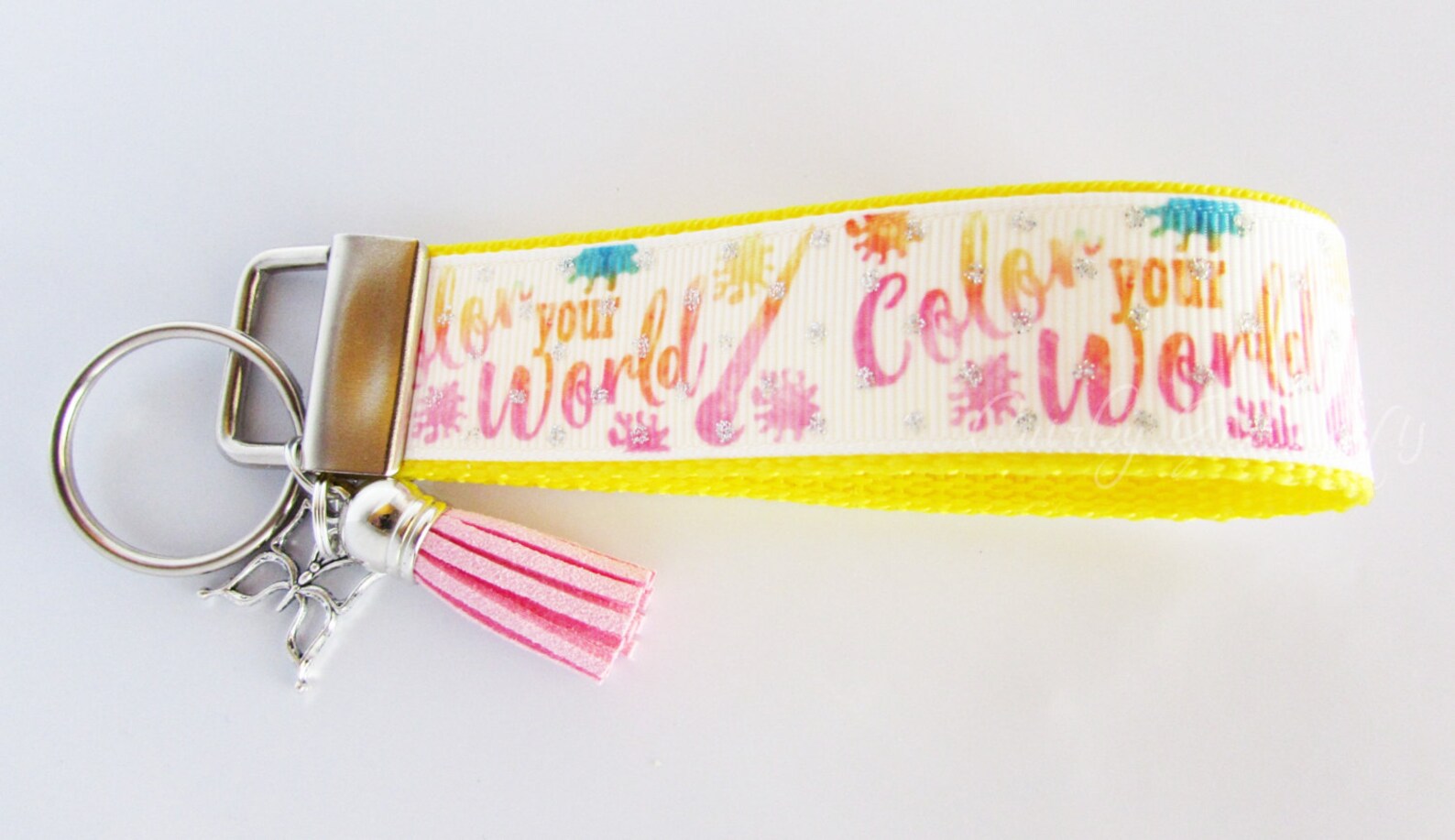 Color Your World Key Fob Inspirational Key Fob Paint Brush - Etsy