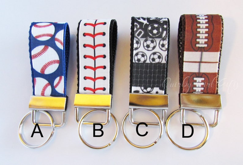 Sports Key Fob Baseball Key Fob Soccer Key Fob Football | Etsy