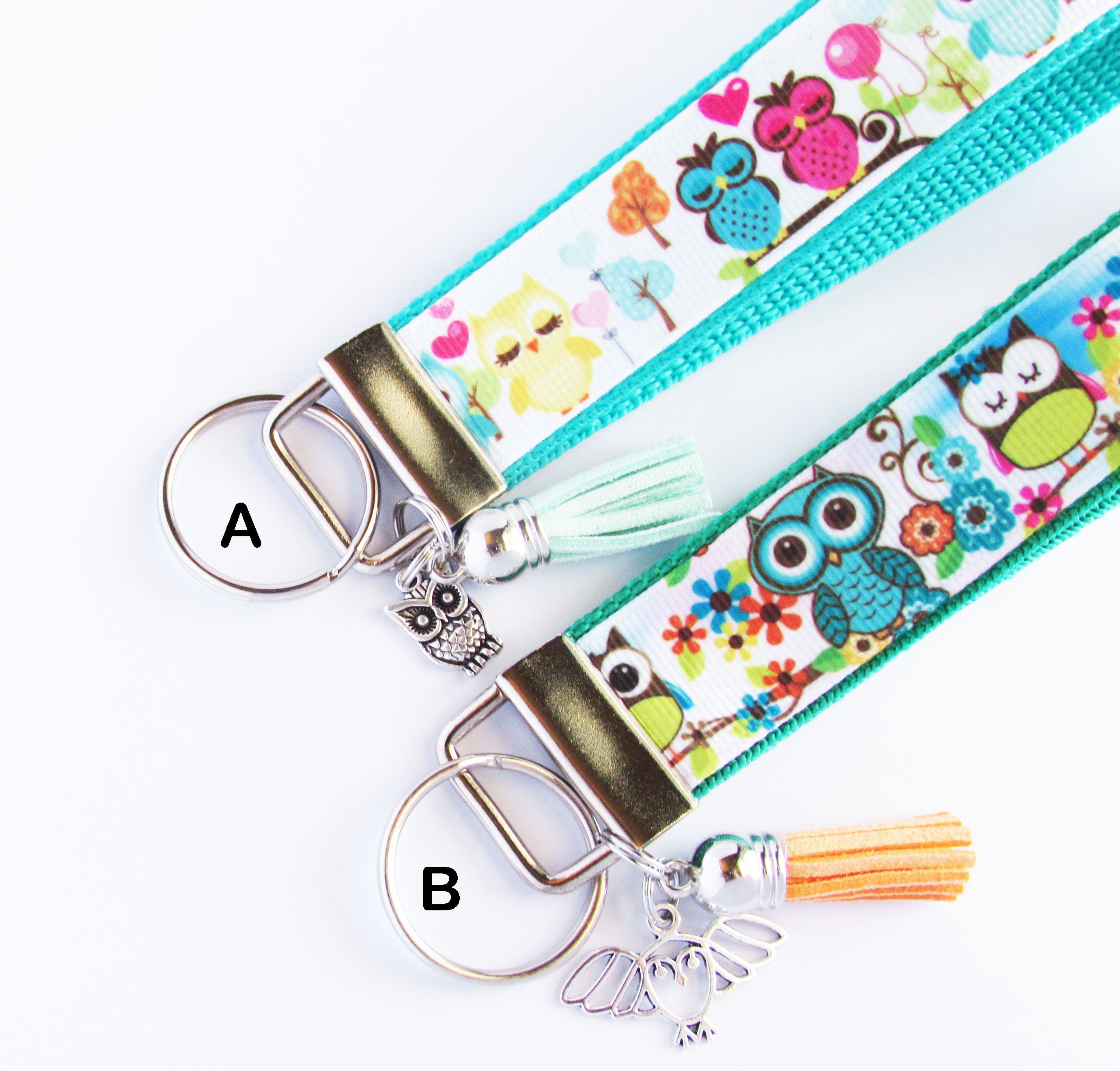 Choose One Owl Key Fob Owl Keychain Wristlet Owls and | Etsy