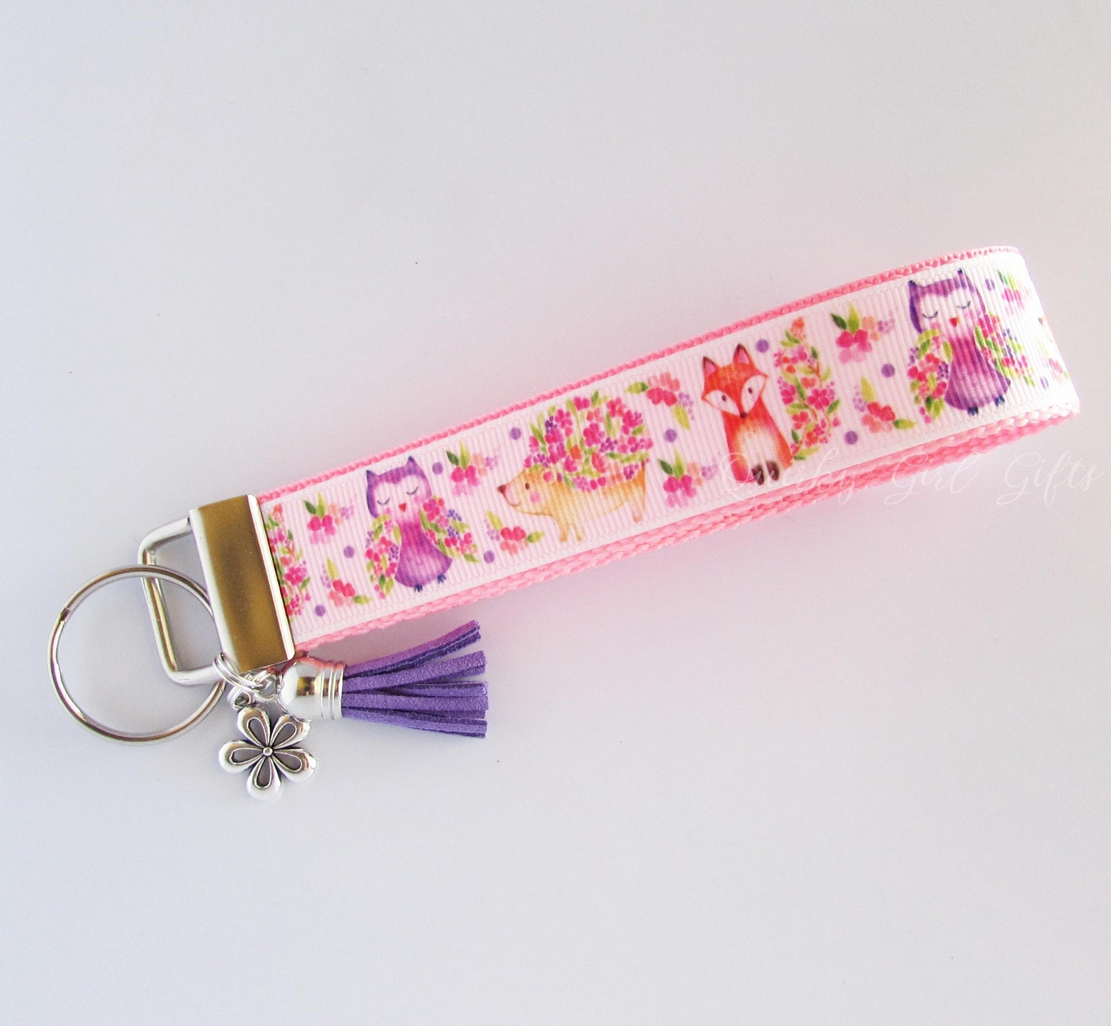 Woodland Animal Key Fob Animal Key Fob Owl Key Fob - Etsy