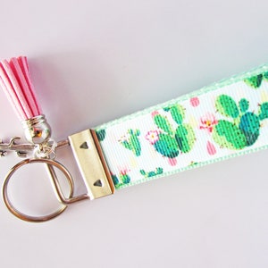 Cactus Key Fob - Cactus Keychain - Succulent Key Fob - Cactus Wristlet ...