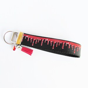 Glittered Blood Drips Key Fob - Horror Key Fob - True Crime Lover Key ...