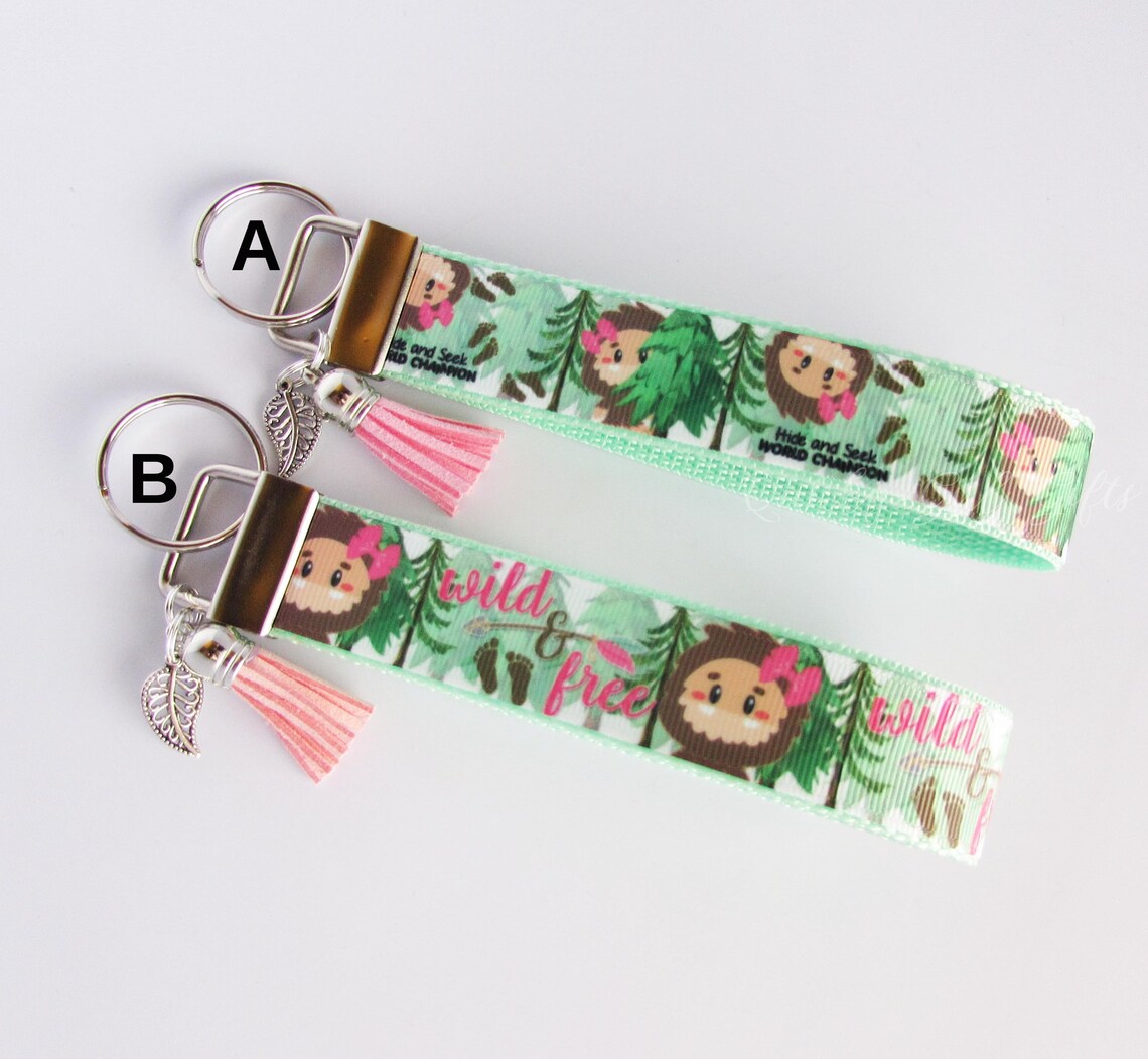 Bigfoot Key Fob Big Foot Keychain Wild & Free Key Fob | Etsy