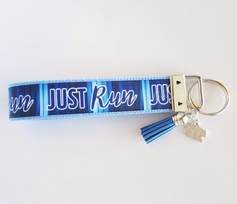 Running Key Fob Runners Key Fob Jogging Key Fob Just Run | Etsy