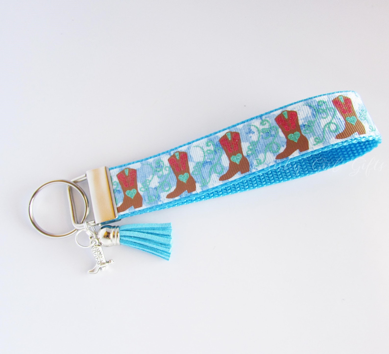 Cowboy Boot Key Fob Boot Keychain Boot Wristlet Cowgirl | Etsy