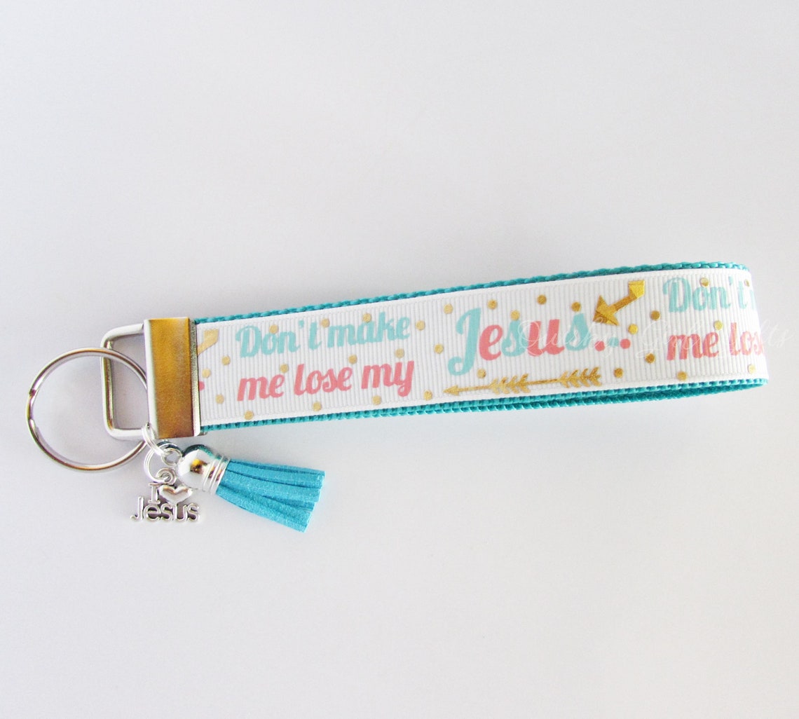 Jesus Key Fob Jesus Keychain Jesus Wristlet Religious | Etsy