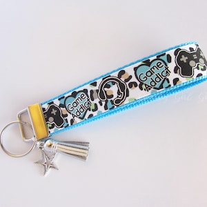 Game Addict Key Fob - Gamer Key Fob - Video Game Key Fob - Game Addict ...