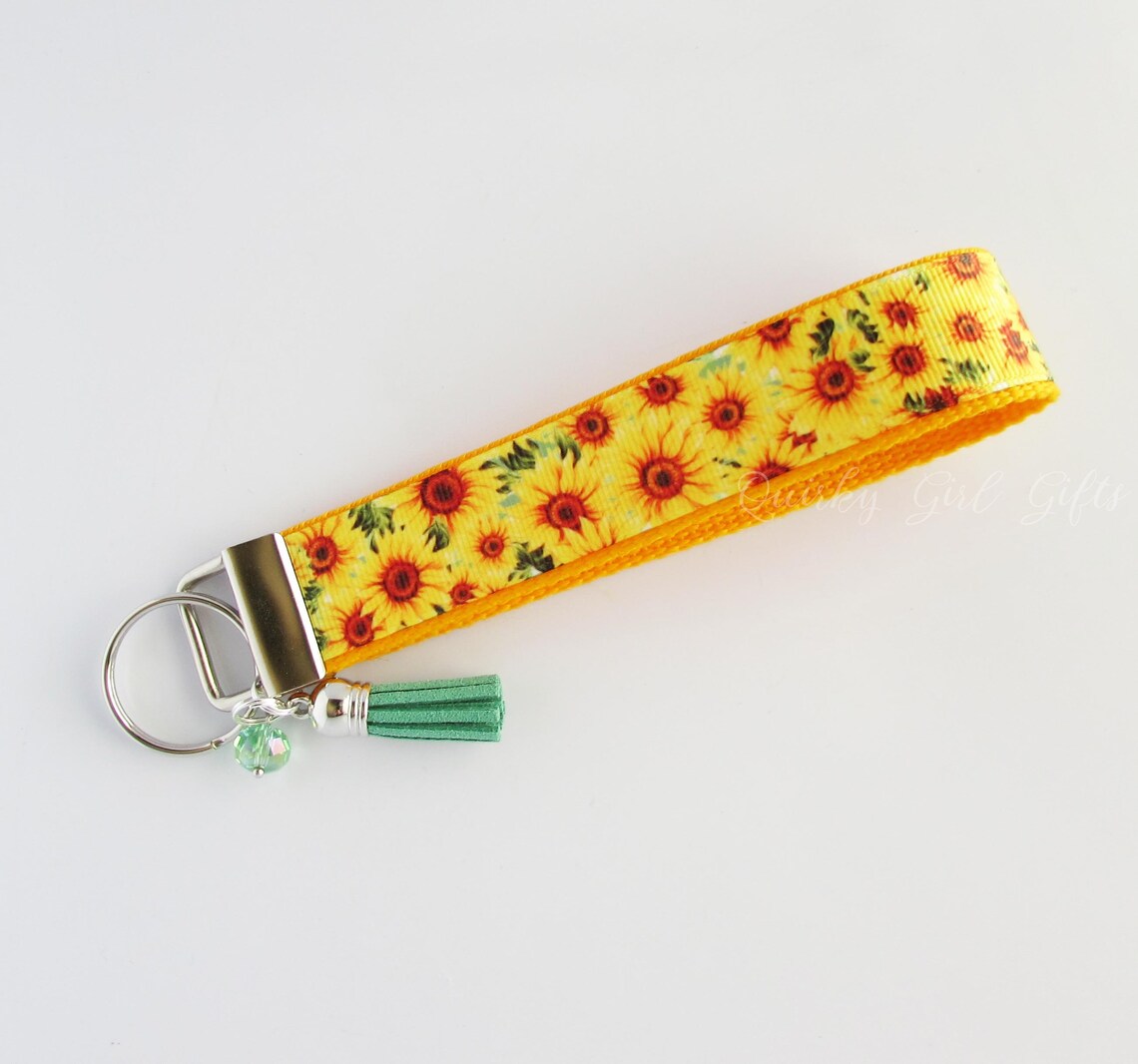 Sunflower Key Fob Sunflower Keychain Flower Key Fob | Etsy
