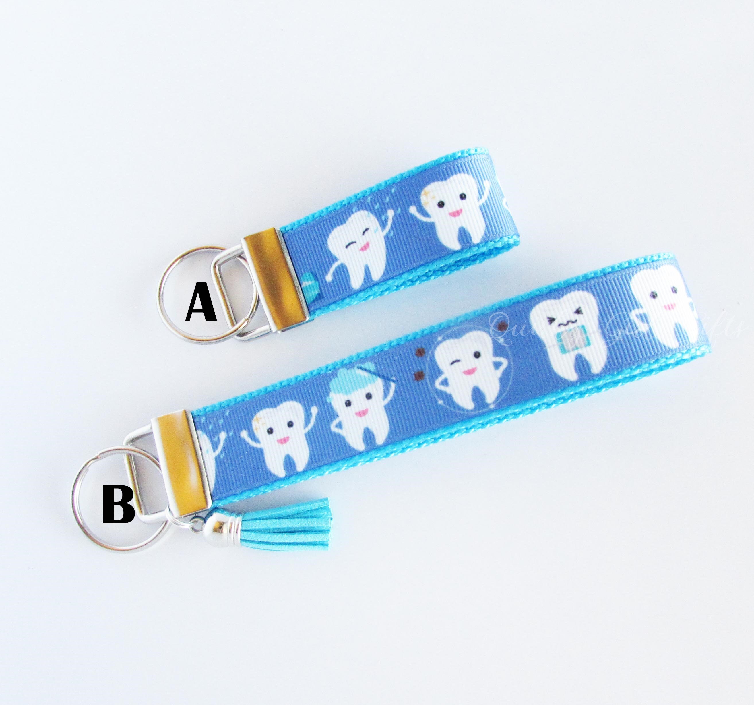 Teeth Key Fob Teeth Keychain Dentist Key Fob Dental | Etsy