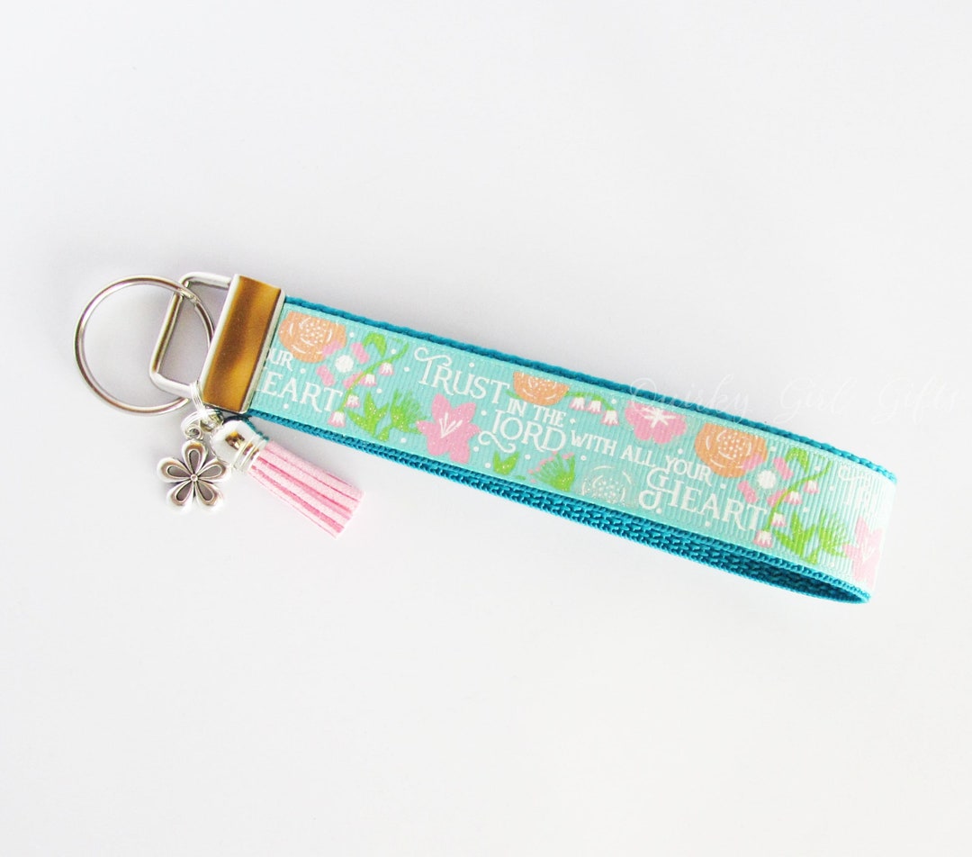 Christian Key Fob - Religious Keychain - Trust in the Lord With All ...