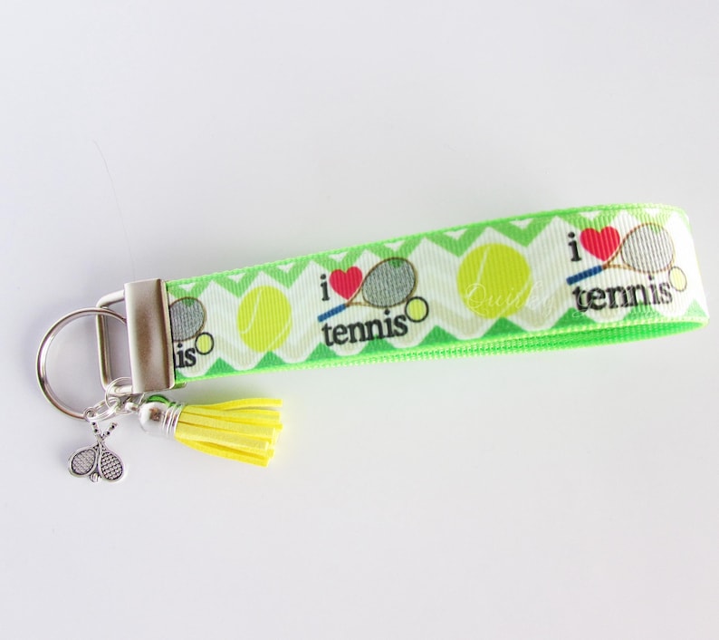 Tennis Key Fob I Love Tennis Key Fob Tennis Wristlet | Etsy
