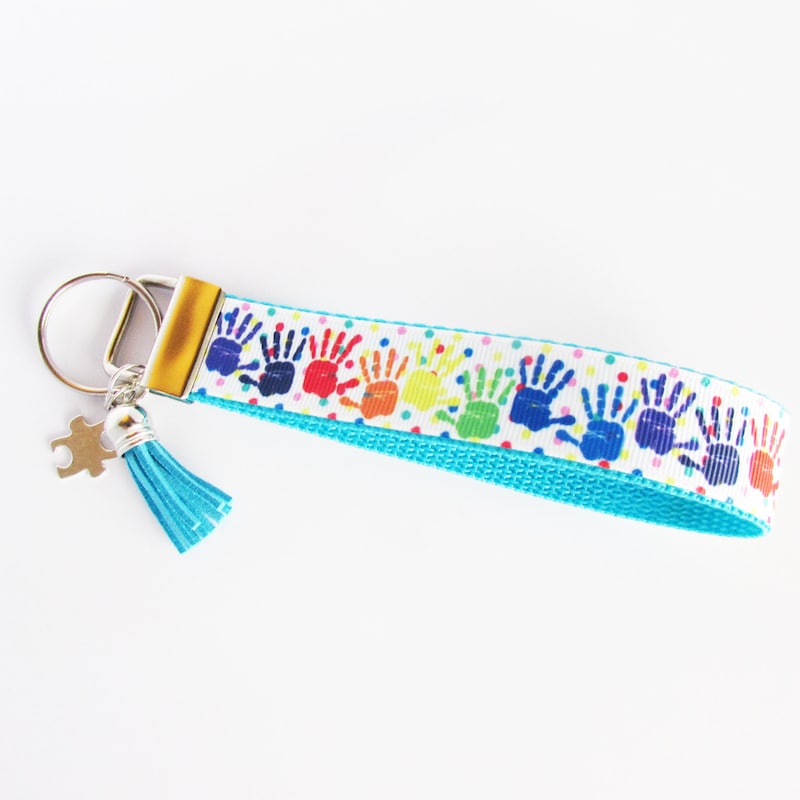 Handprint Keychain - Etsy