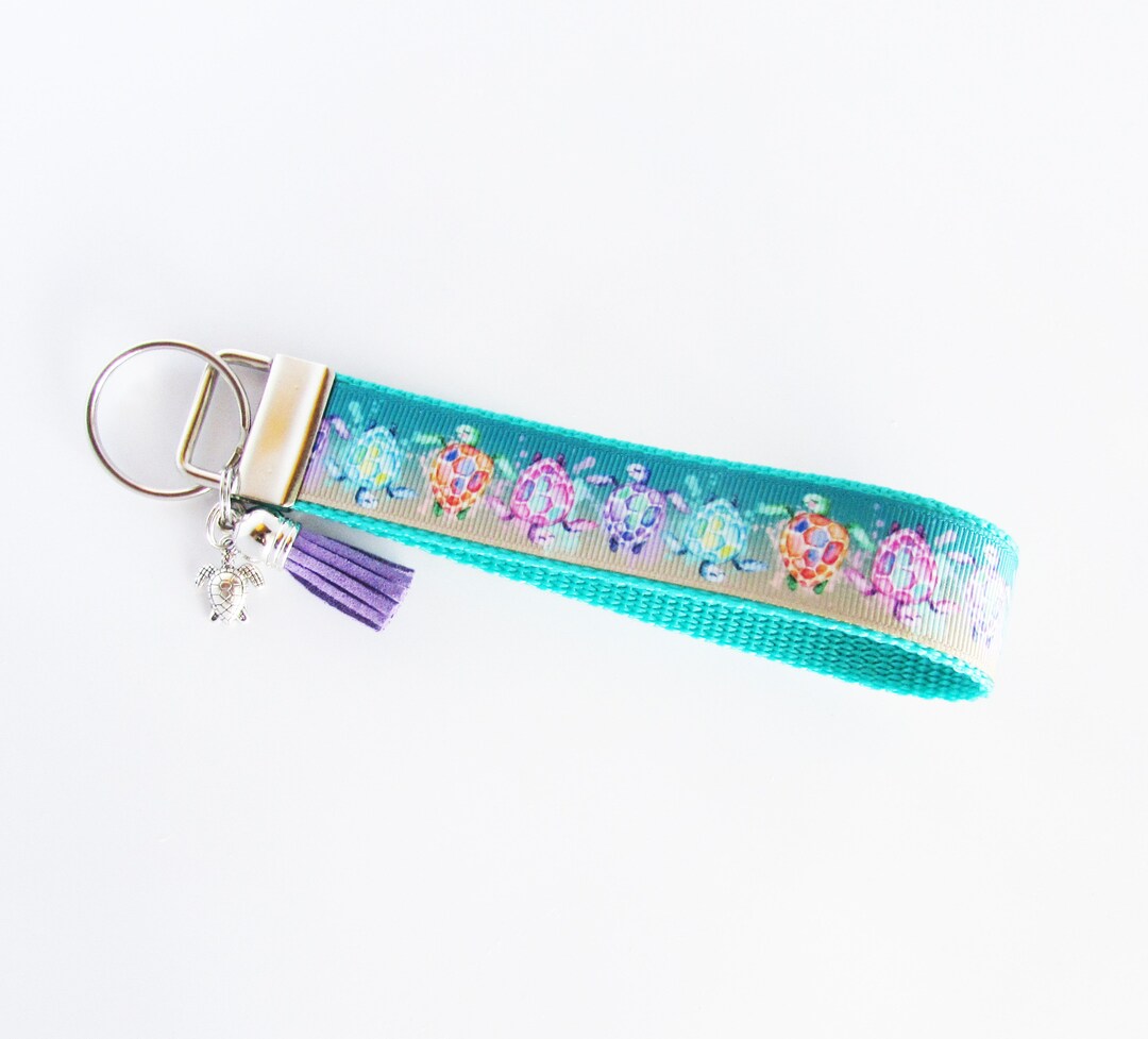 Sea Turtle Key Fob - Sea Turtle Keychain - Ocean Life Key Fob - Marine ...
