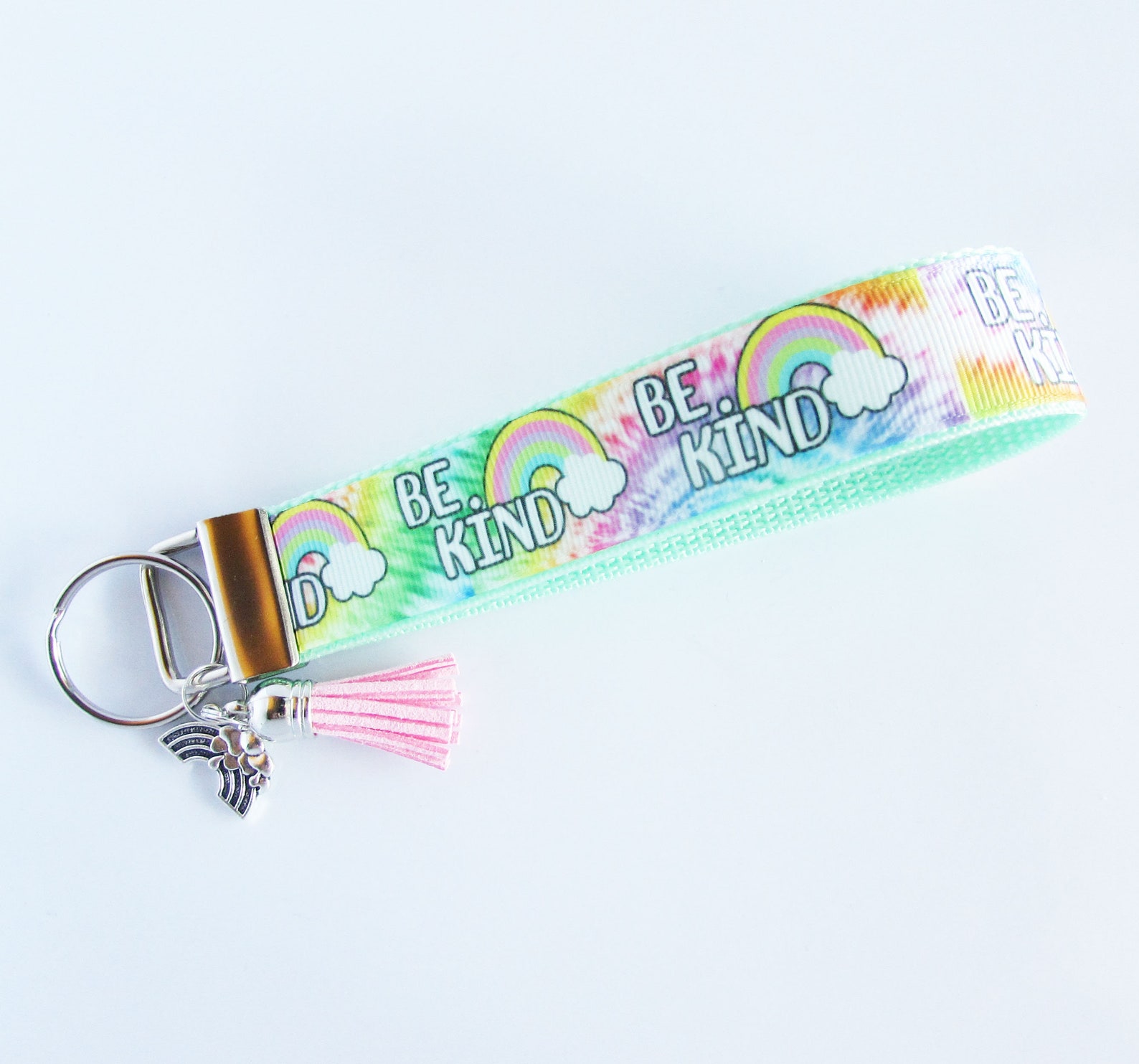 Be Kind Tie Dye Rainbow Key Fob Be Kind Keychain Tie Dye | Etsy