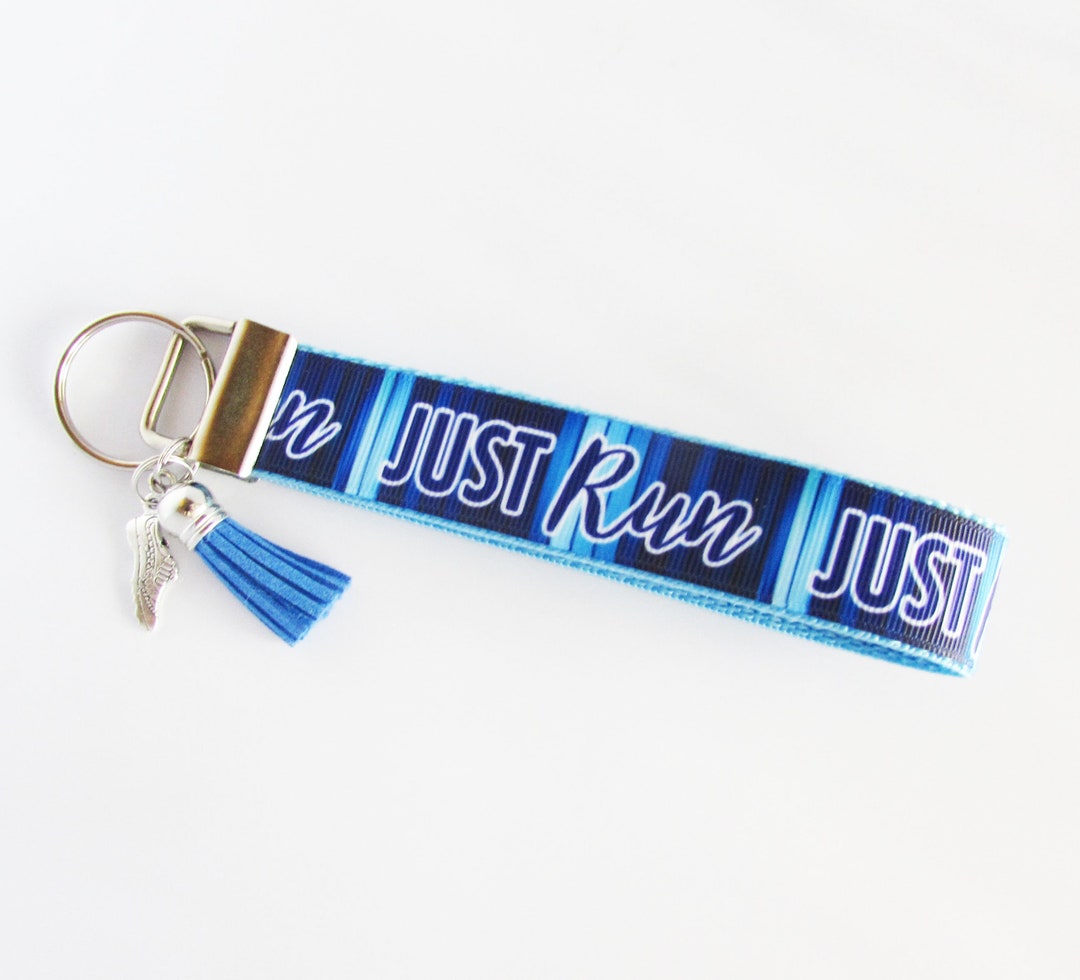 Running Key Fob - Runners Key Fob - Jogging Key Fob - Just Run Key Fob ...