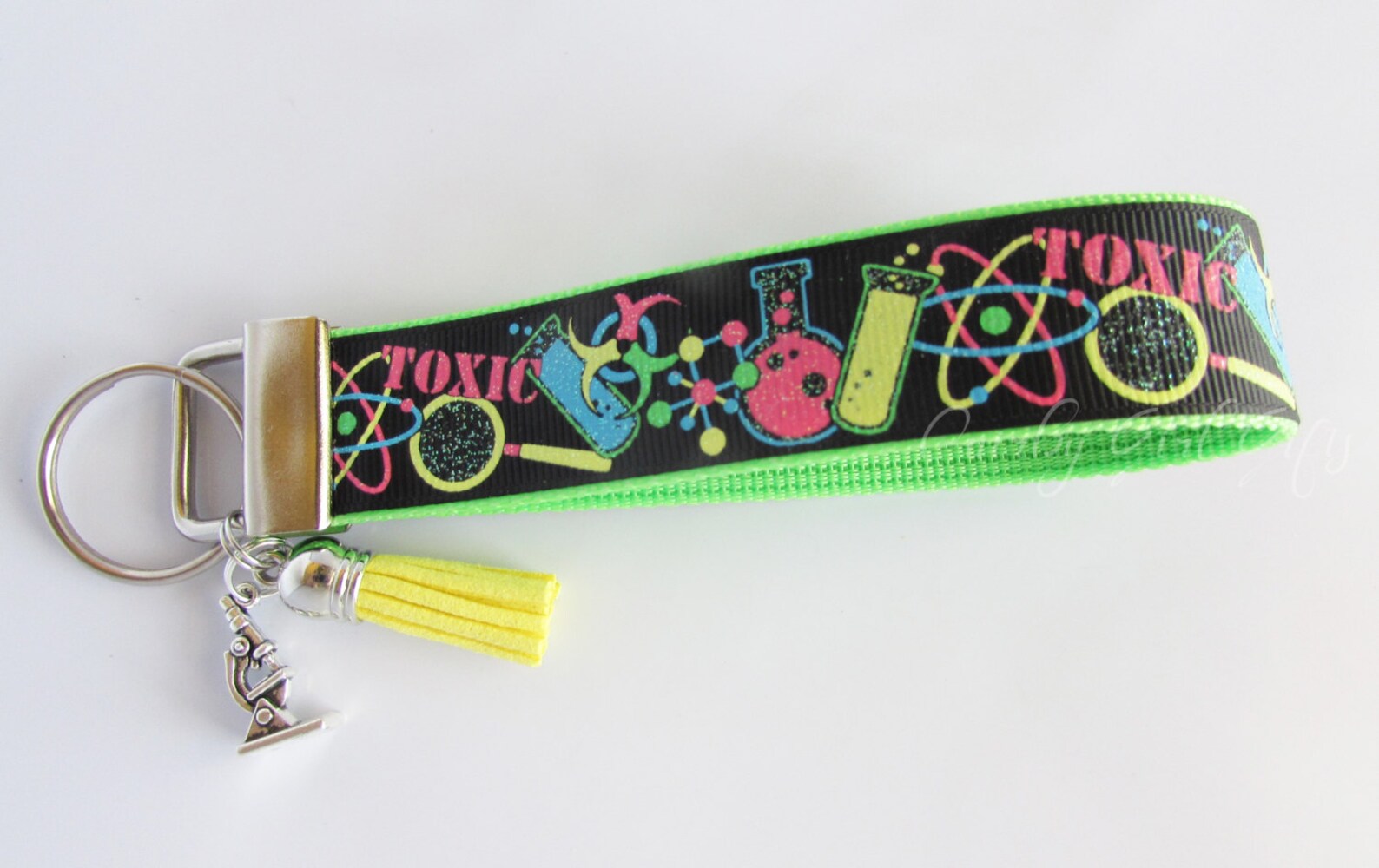 Toxic Science Themed Key Fob - Toxic Keychain - Science Geek Key Fob ...