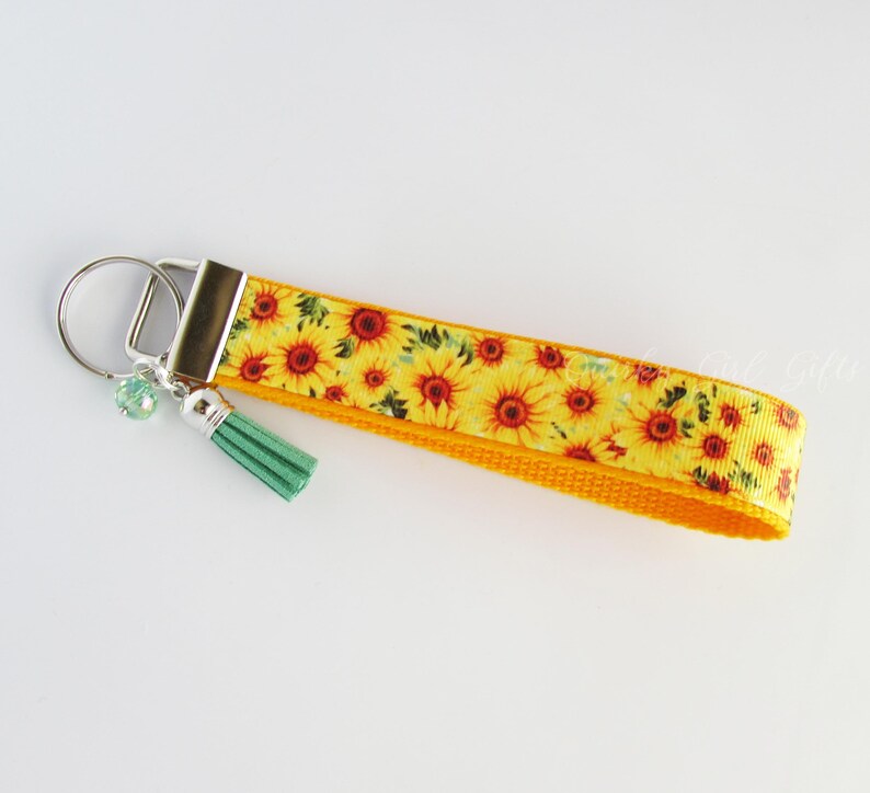 Sunflower Key Fob Sunflower Keychain Flower Key Fob - Etsy