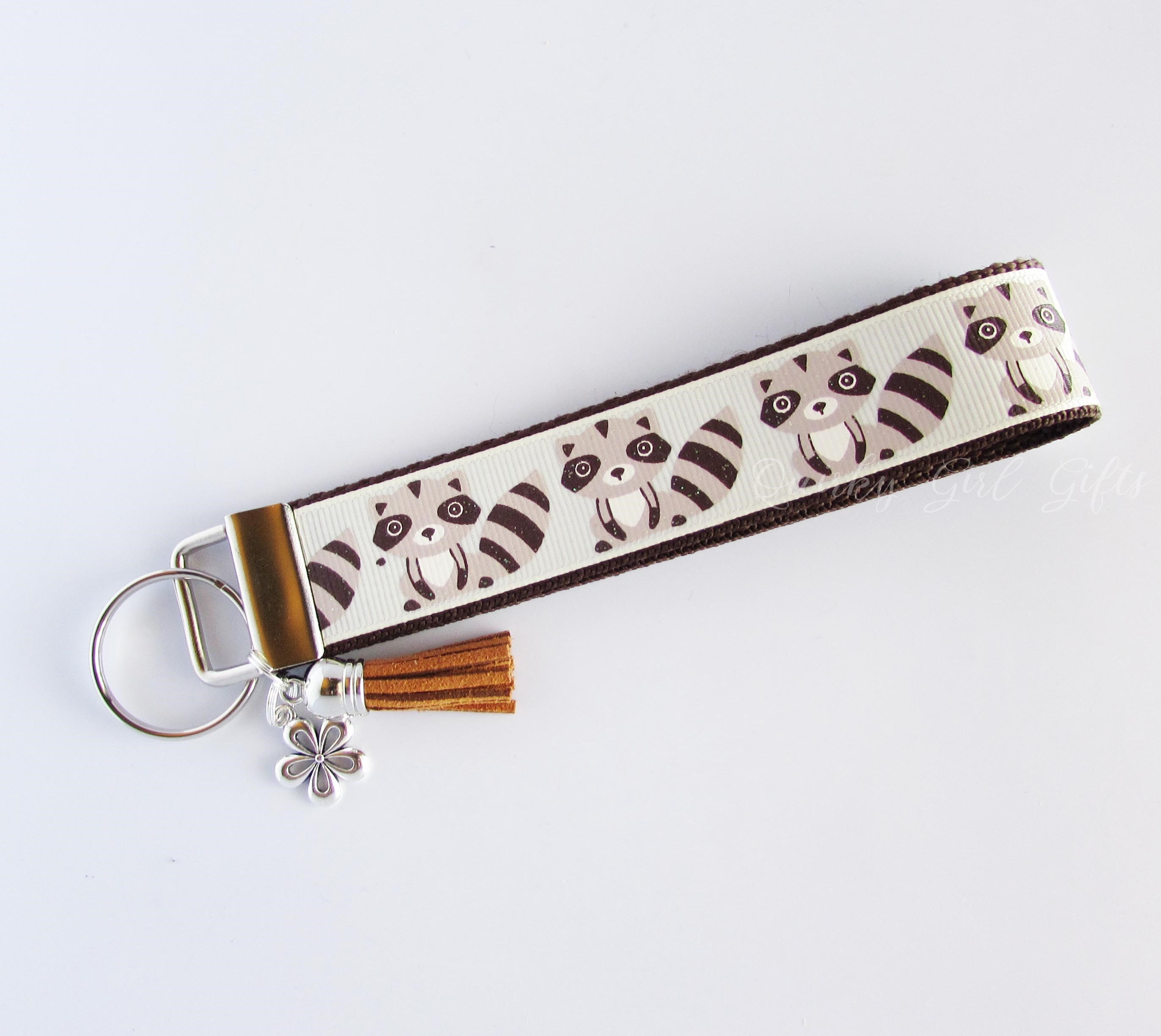 Raccoon Key Fob Raccoon Keychain Forest Animal Gift | Etsy