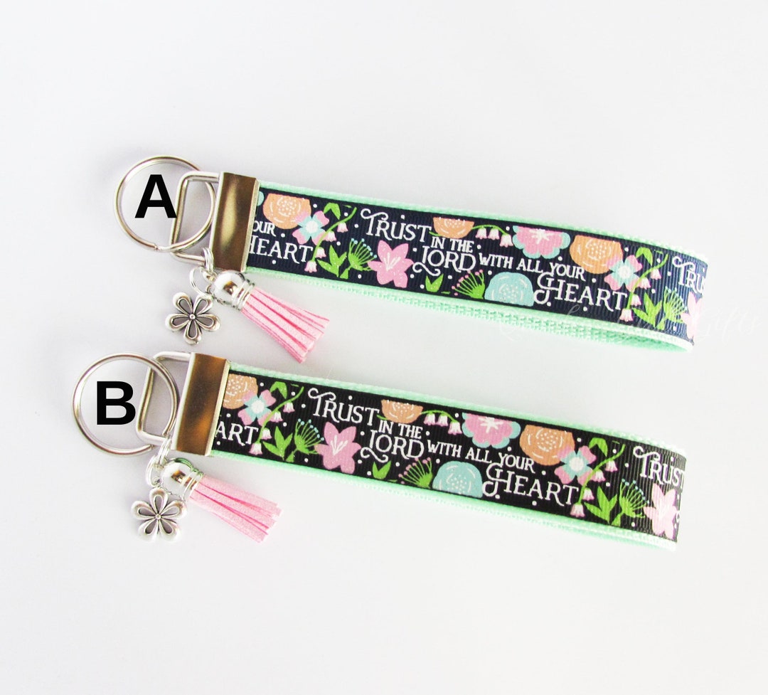 Christian Key Fob - Religious Keychain - Trust in the Lord With All ...