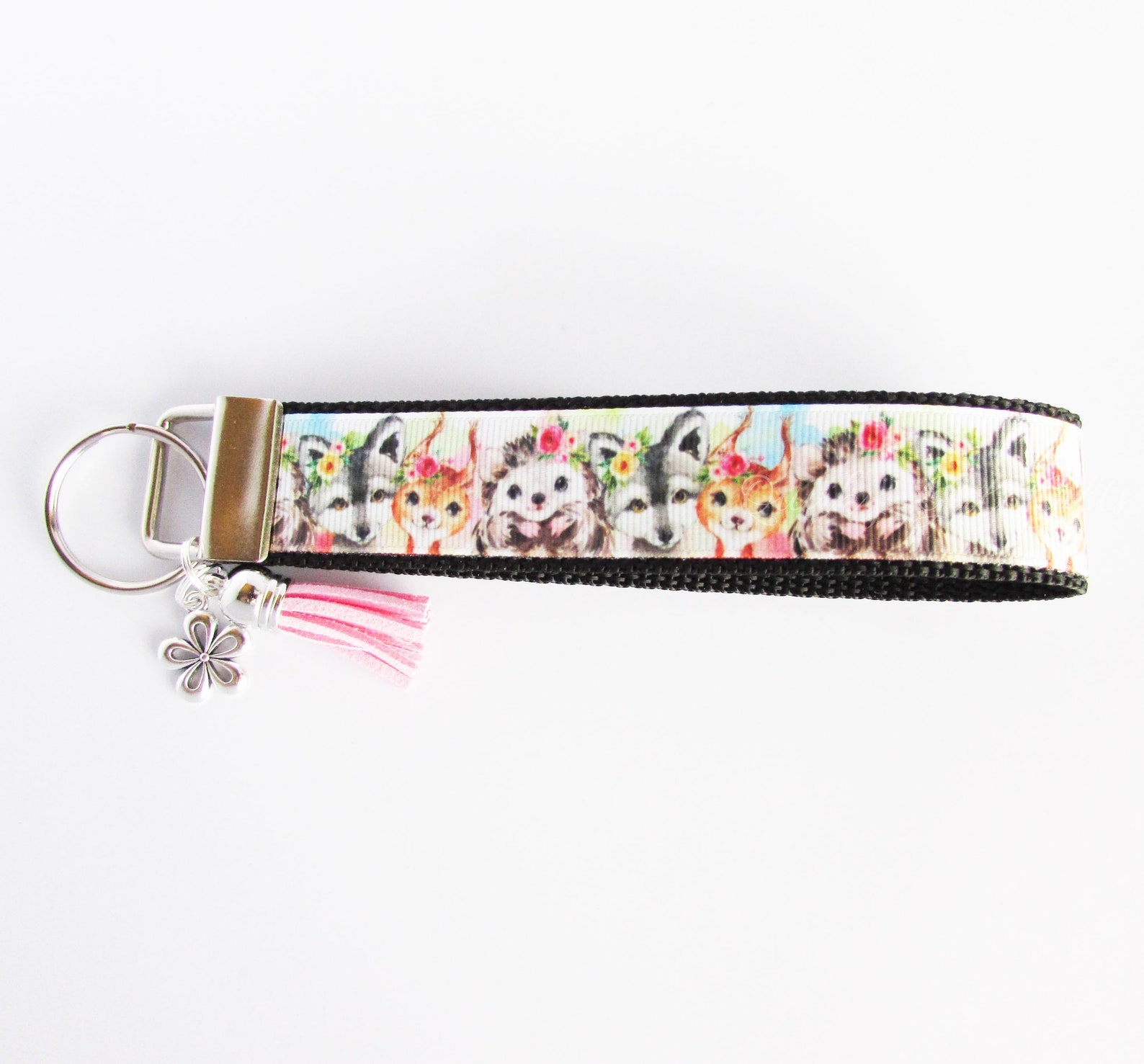 Woodland Animals Key Fob Hedgehog Key Fob Wolf Fox and | Etsy