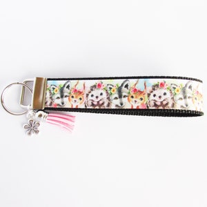 Woodland Animals Key Fob - Hedgehog Key Fob - Wolf Fox and Hedgehog Key ...