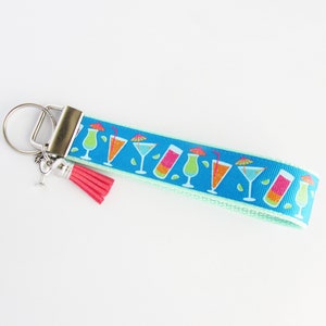 Tropical Drink Key Fob - Margarita Key Fob - Pina Colada Keychain ...