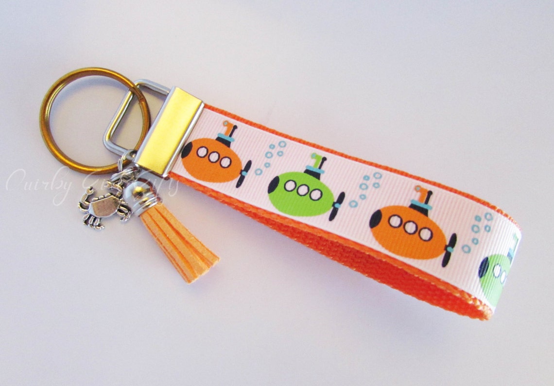 Submarine Key Fob Orange Submarine Key Ring Green - Etsy
