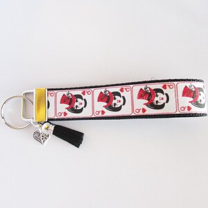 Queen of Hearts Key Fob – Card Player Wristlet With Heart Charm - Etsy