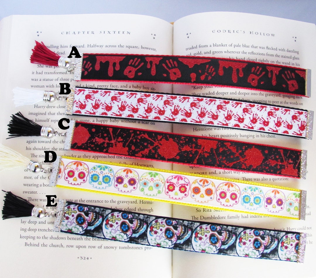 Pick One - Skull Bookmark - Blood Splatter Bookmark - Hands Bookmark ...