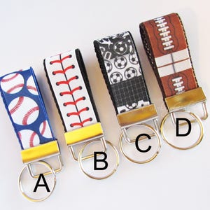 Sports Key Fob - Baseball Key Fob - Soccer Key Fob - Football Key Fob ...