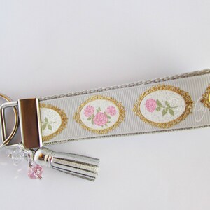 Beaded Rose Key Fob Vintage Rose Key Fob Vintage Style Framed Roses ...