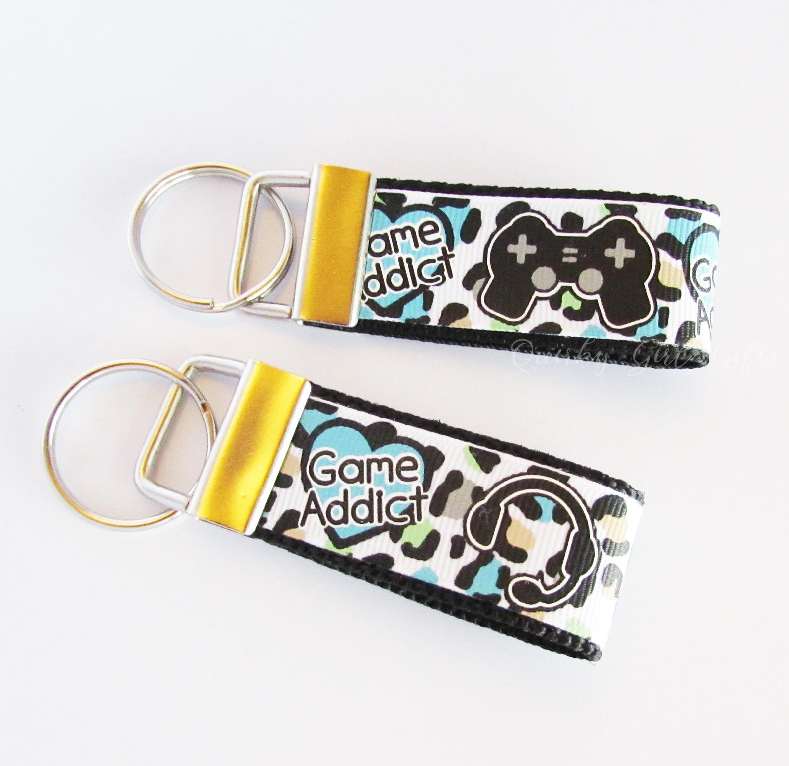 Game Addict Key Fob Gamer Keychain Video Game Key Fob | Etsy