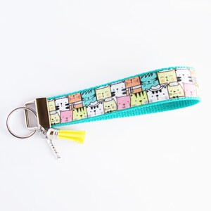 Cat Key Fob - Cat Keychain - Cat Wristlet - Kitten Key Fob - Kitten Key ...