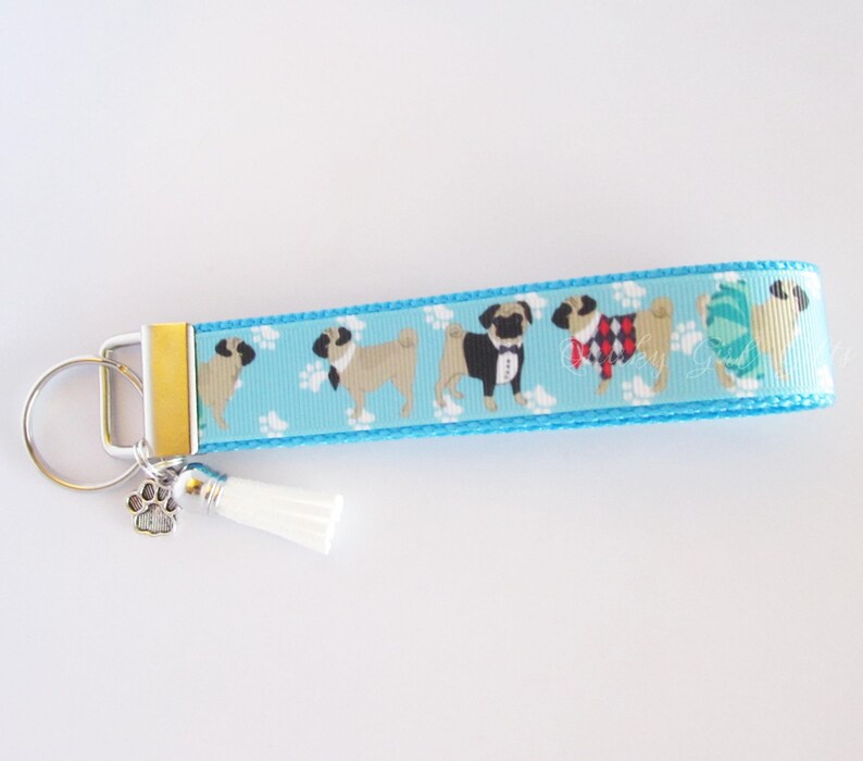 Pug Key Fob Pug Keychain Dog Key Fob Puppy Keychain | Etsy