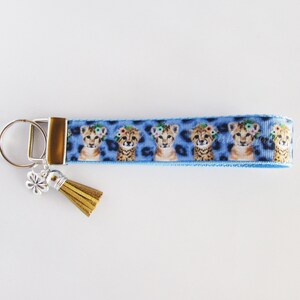 Baby Lion Key Fob - Cheetah Key Fob - Leopard Key Fob - Feline Keychain ...