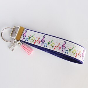 Music Note Key Fob - Music Note Keychain - Treble Clef and Music Notes ...