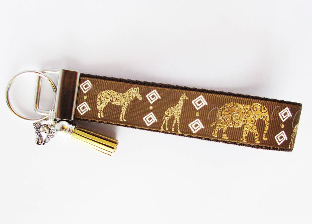 Safari Animal Key Fob -african Animal Key Fob - Safari Keychain ...