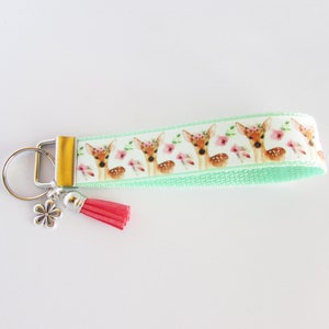 Deer Key Fob Deer Keychain Doe Key Fob Deer Wristlet Forest Animal Key ...