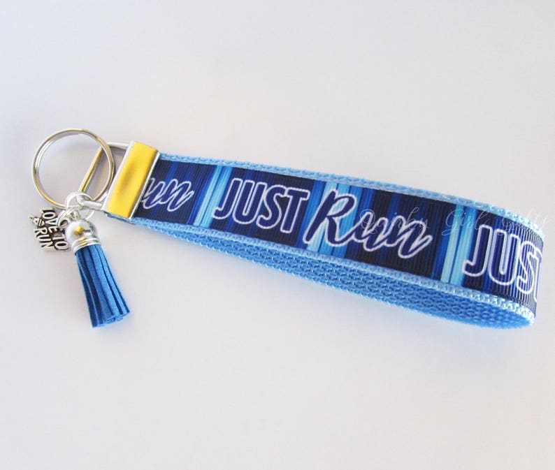 Running Key Fob Runners Key Fob Jogging Key Fob Just Run | Etsy