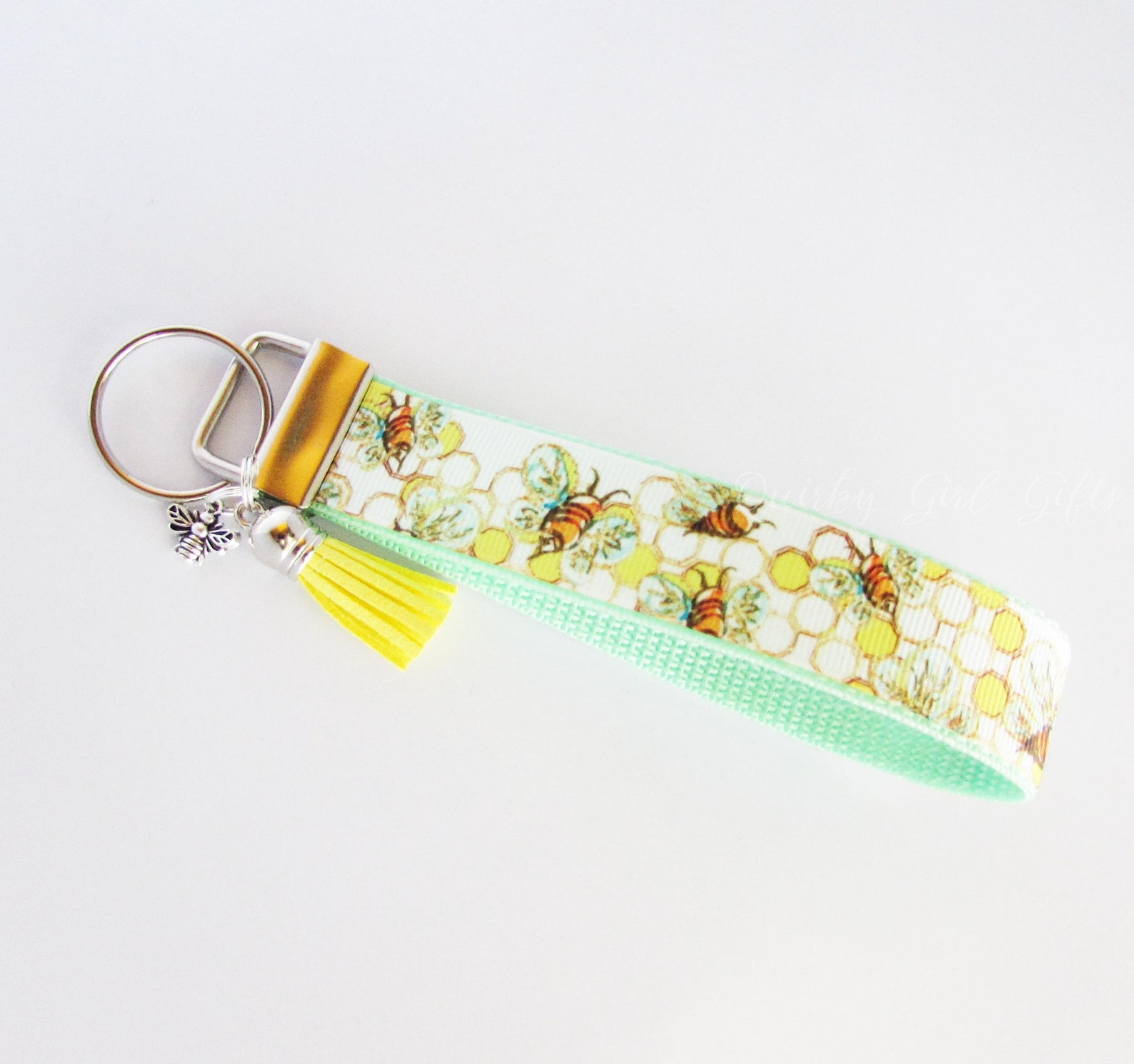Bee Key Fob - Honeybee Keychain - Bee Gifts for Her - Gifts Under 10 ...