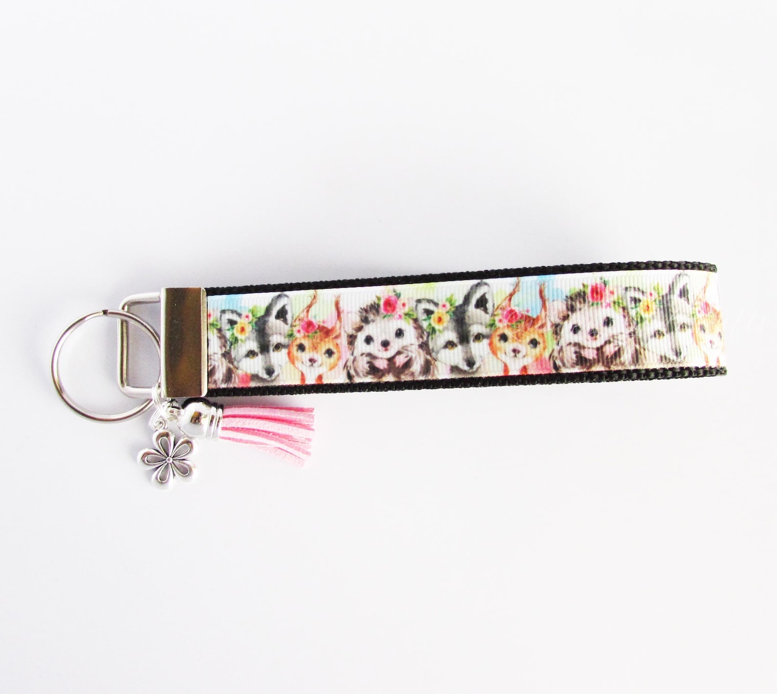 Woodland Animals Key Fob Hedgehog Key Fob Wolf Fox and - Etsy