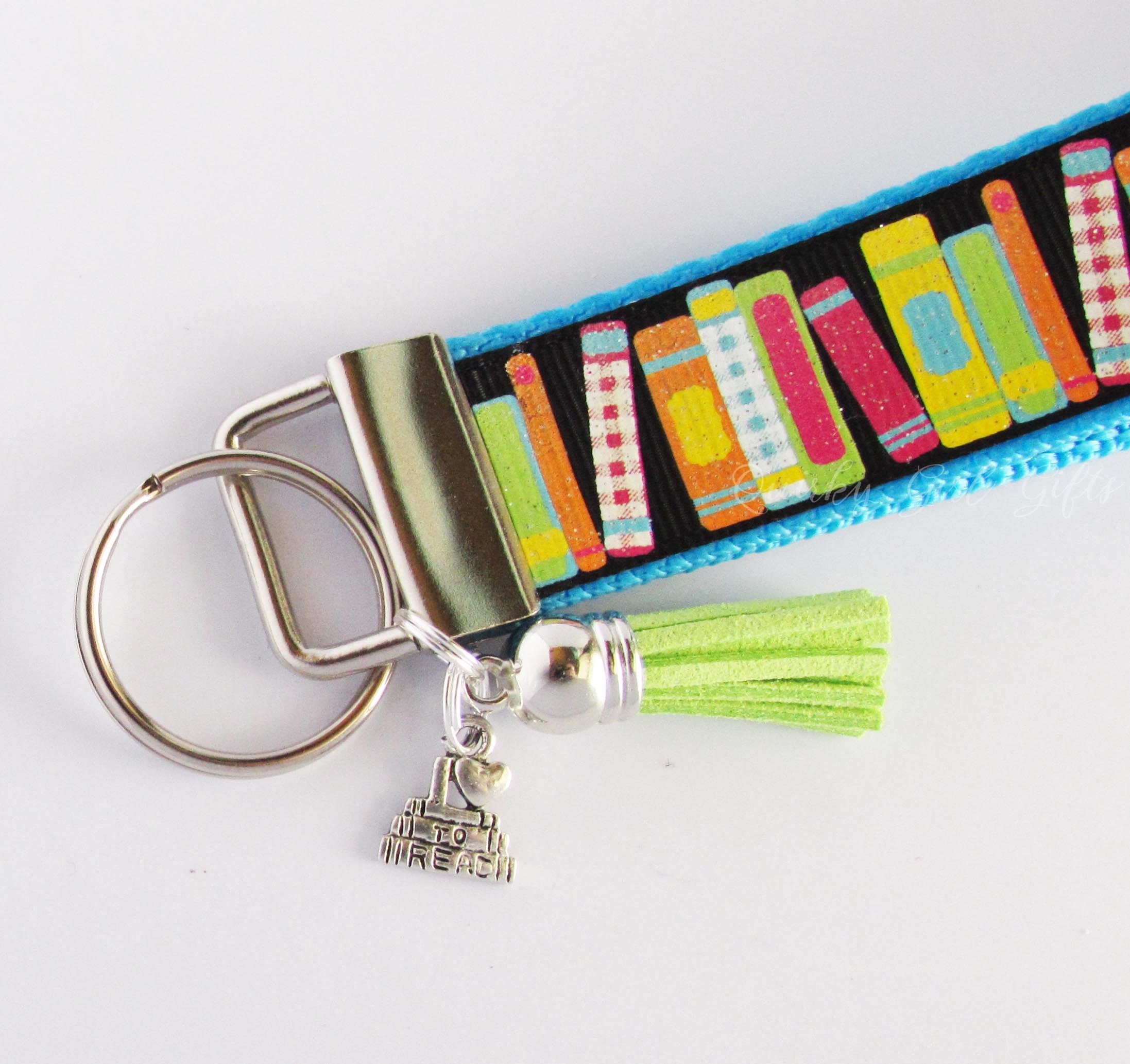 Book Key Fob - Book Keychain - Book Lover Gift - Book Club Gift ...