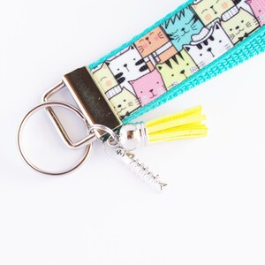 Cat Key Fob - Cat Keychain - Cat Wristlet - Kitten Key Fob - Kitten Key ...