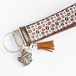 Coffee Key Fob - Coffee Keychain - Coffee Bean Key Fob - Coffee Lover ...