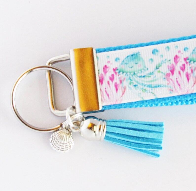 Jellyfish Key Fob Jellyfish Keychain Sea Life Key Fob | Etsy