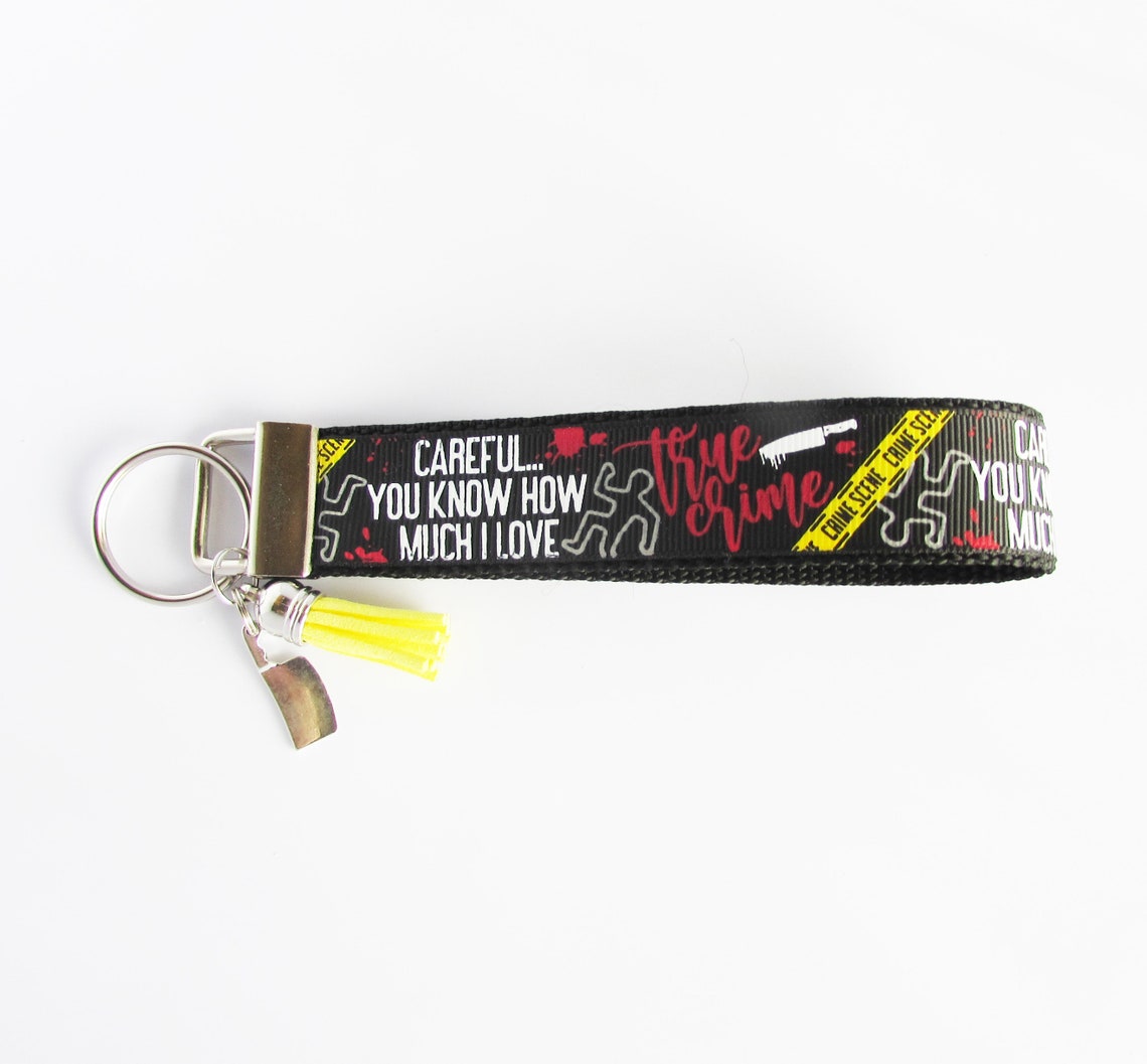 I Love True Crime Key Fob True Crime Keychain Crime Scene - Etsy