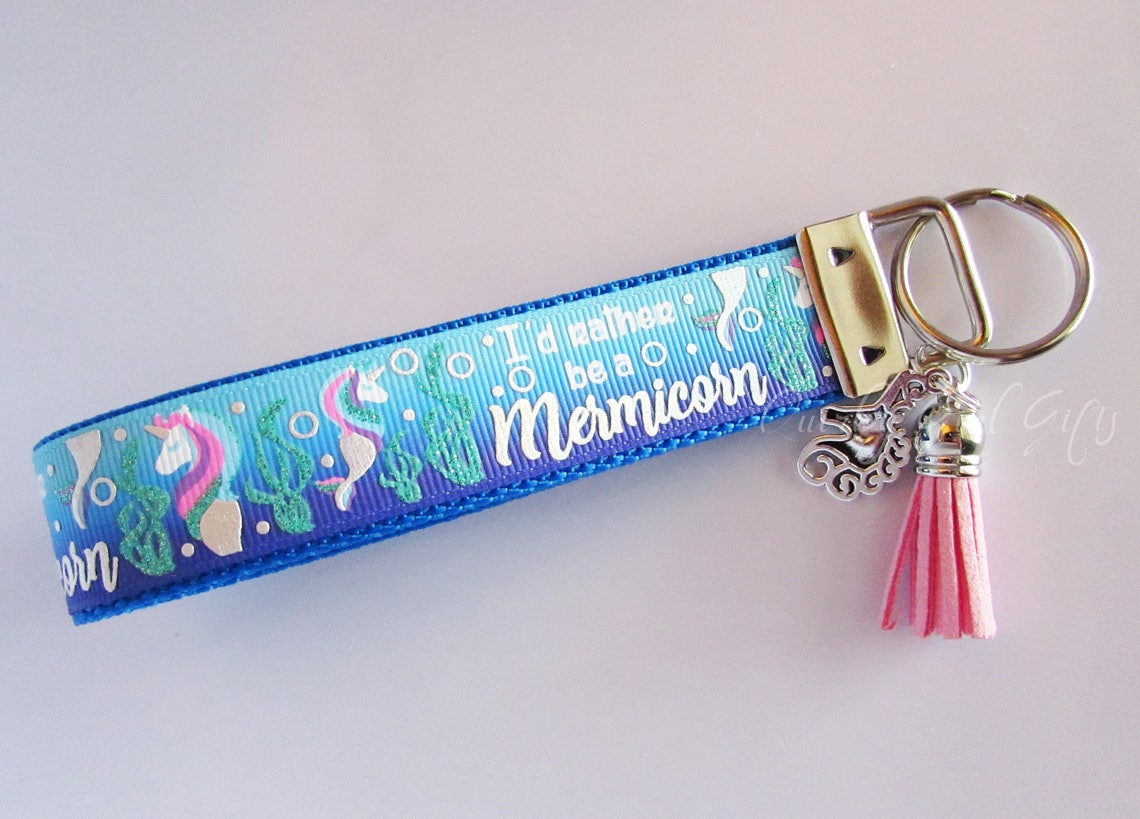 Mermicorn Key Fob Unicorn Mermaid Key Fob Mermicorn | Etsy